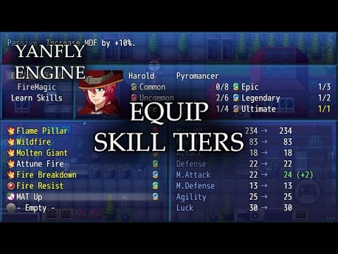 YEP.91 - Equip Skill Tiers - RPG Maker MV - YouTube