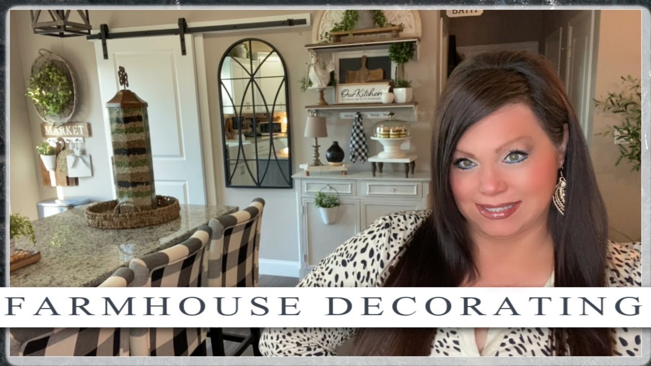 Farmhouse Style Decorating On My Rustic Imports Hutch - YouTube