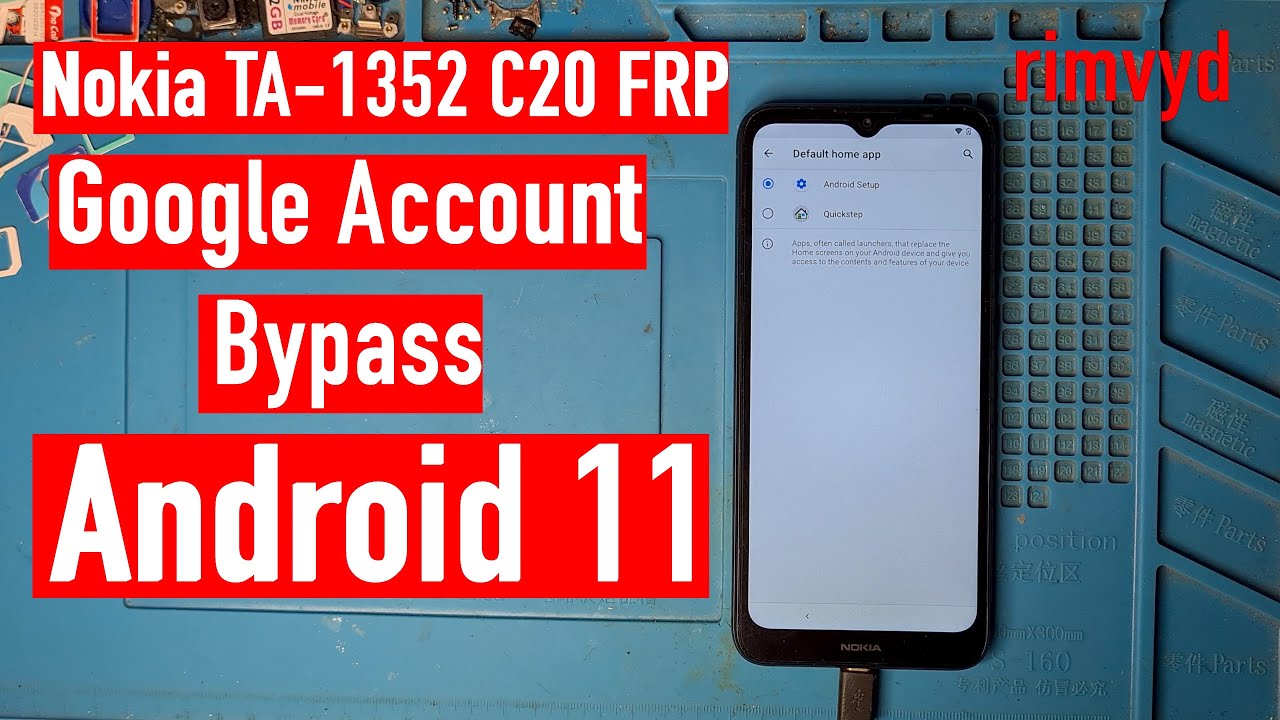 Nokia TA 1352 C20 FRP Bypass Android 11 - YouTube