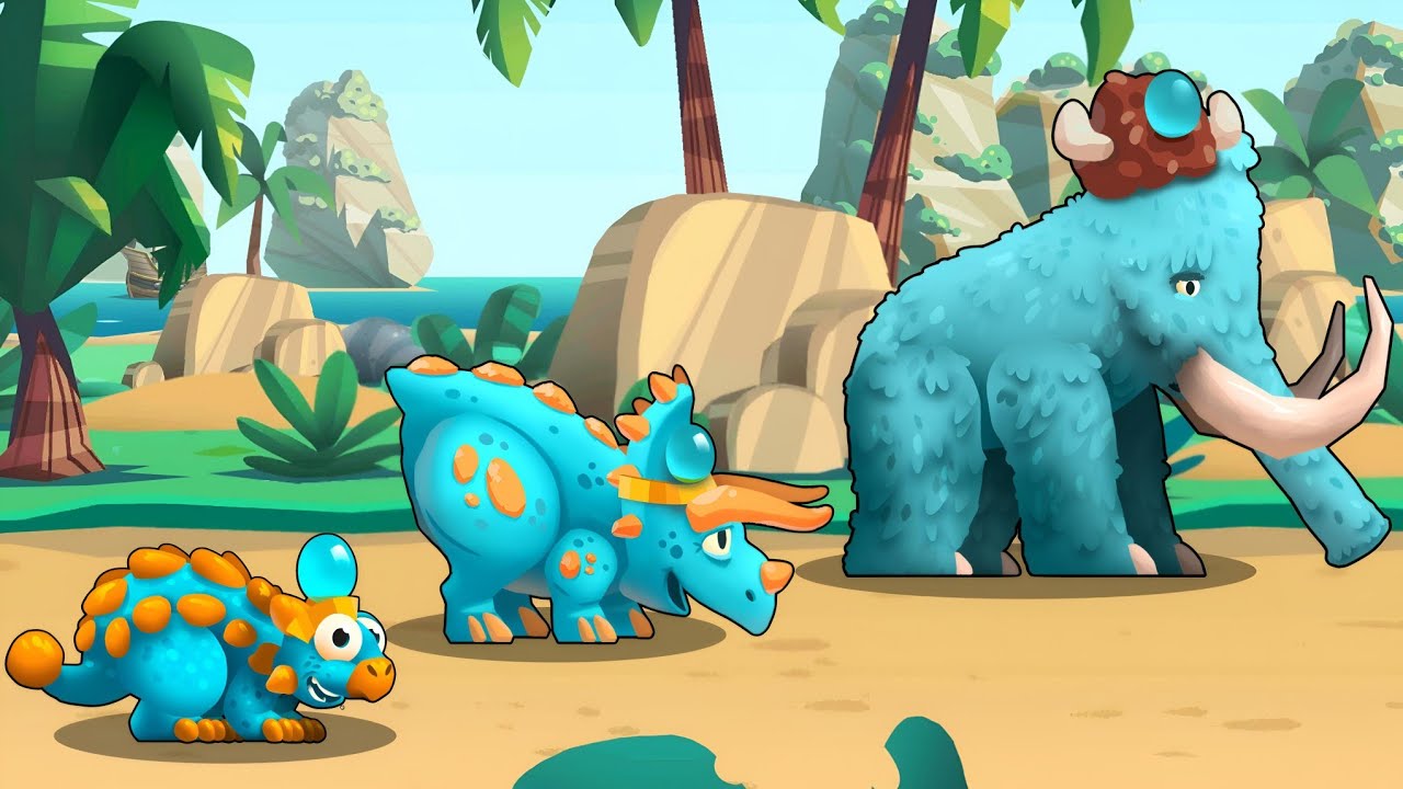 Super Tanky Dinos with Max HP against all Caveman - Dino Bash 2 Travel ...