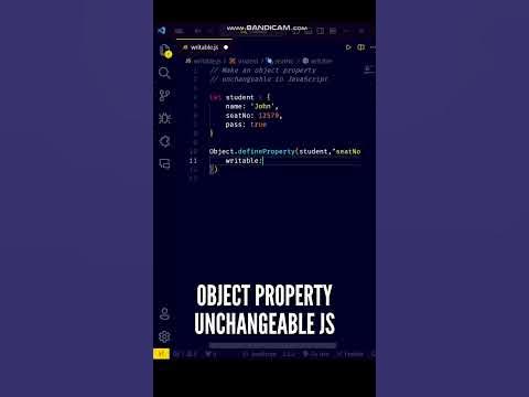 🥰🥰 Make an Object Property Unchangeable using this technique in JavaScript! #shorts #javascript ...