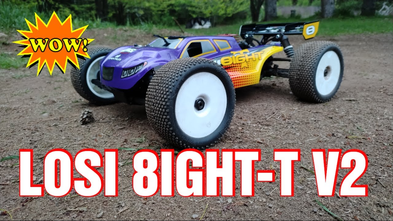 NITRO RC CAR LOSI 8IGHT T BASH IT HARD - YouTube