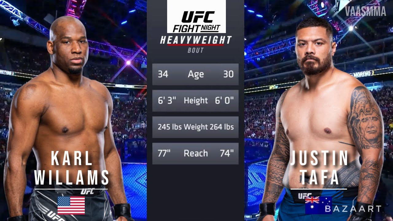 KARL WILLIAMS VS JUSTIN TAFA FULL FIGHT UFC VEGAS 89 - YouTube