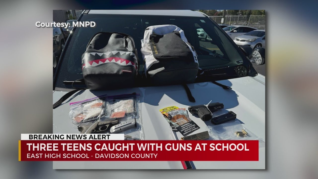 Three teens arrested after Nashville school administrators find guns ...