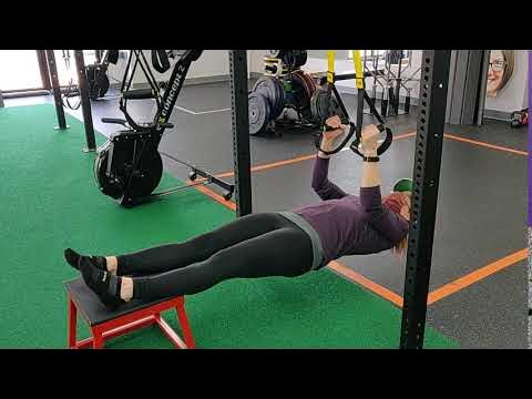 TRX Inverted Row (Feet Elevated) - YouTube