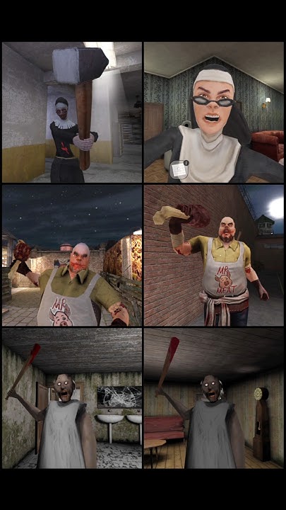 Evil Nun Vs Evil Nun 2 Vs Mr Meat Vs Mr Meat 2 Vs Granny Vs Granny 2 | Jumpscare Battle #Shorts ...