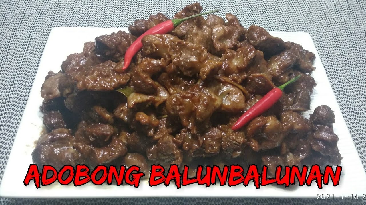Adobong Balunbalunan | Gizzard Recipe - YouTube