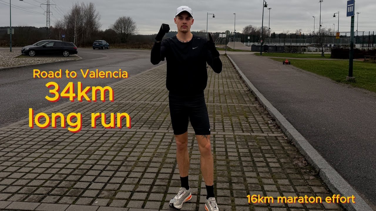Road to Valencia | Kovin treeni maratonille (34km long run) - YouTube