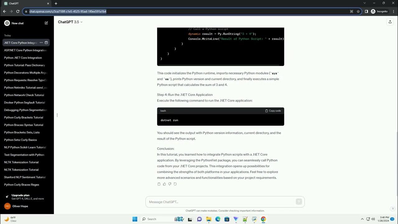net core call python script - YouTube