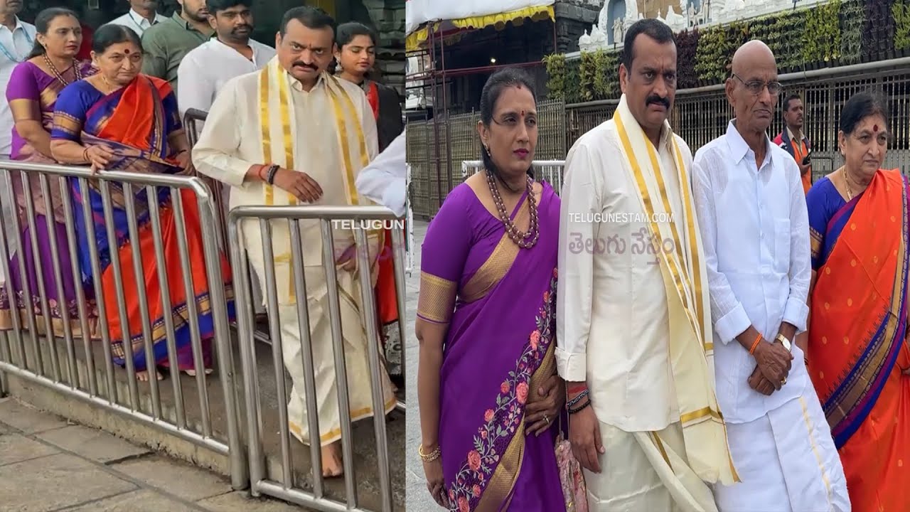 Telugu Cinema Actor And Producer Bandla Ganesh Spotted In Tirumala With ...