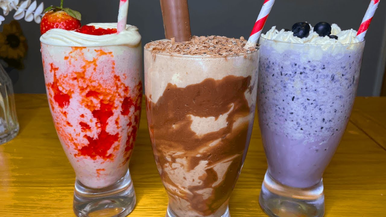 3 Creamy Milkshakes in one video 😋😋😋 - YouTube