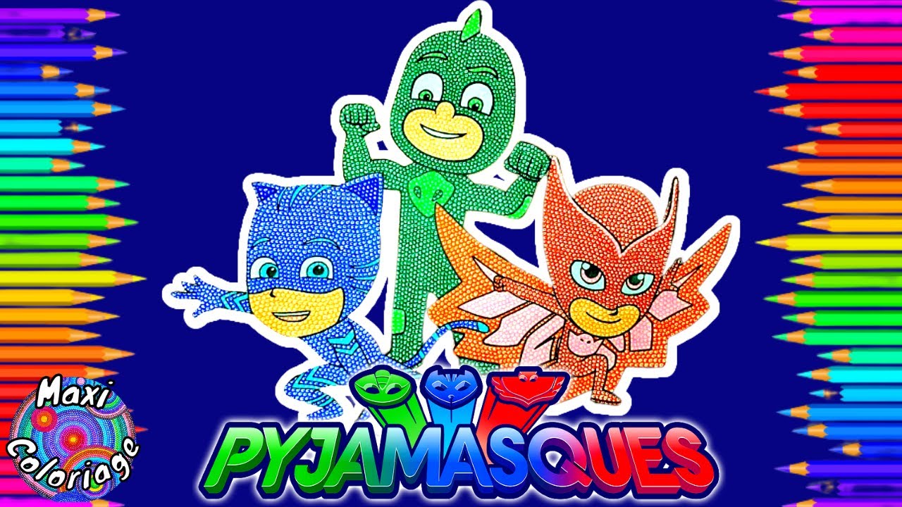 TUTO Colorier et dessiner Pyjamasques OWLETTE,CATBOY, et GEKKO- How to ...