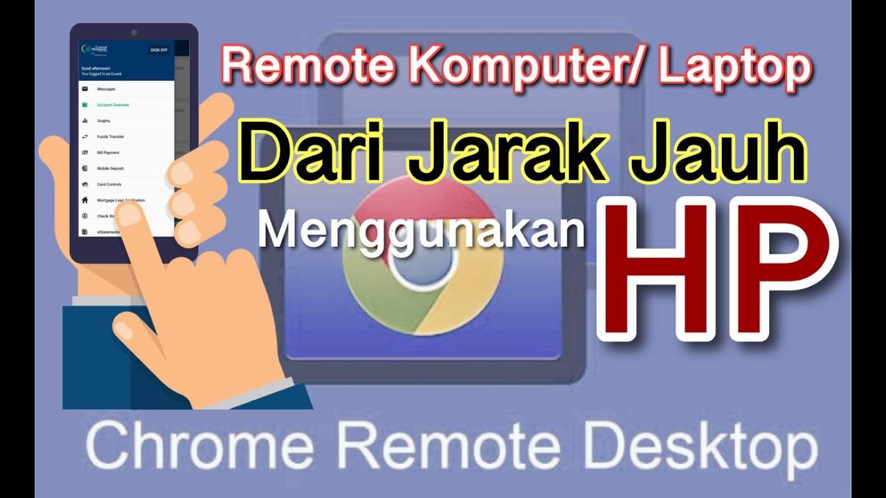 Cara Remote Komputer atau Laptop dari HP - YouTube