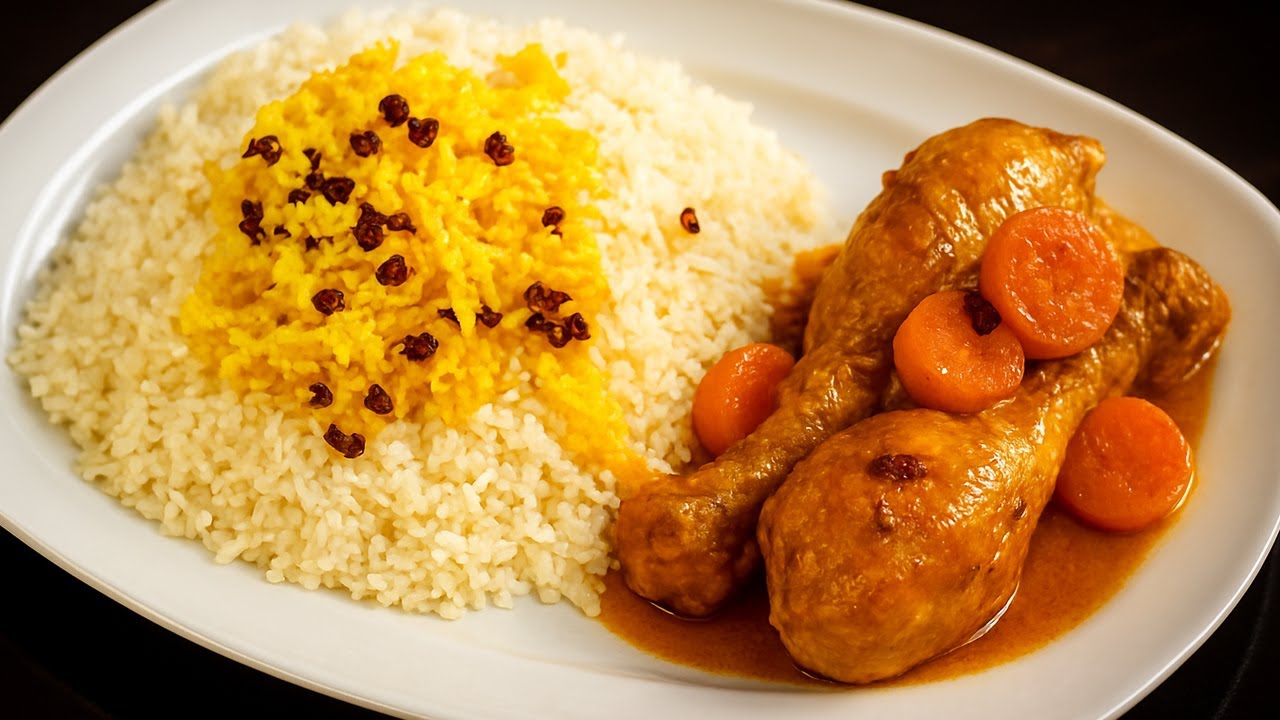 How to Make Barberry Rice with Saffron Chicken | Healthy Chicken & Rice ...