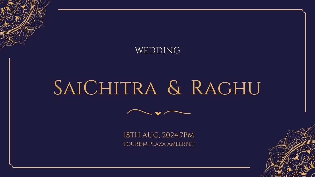 Sai Chitra & Raghu Wedding Live Streaming - YouTube