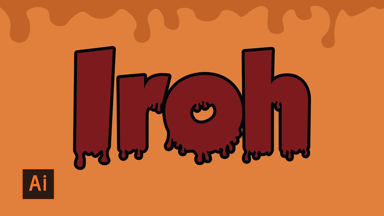 Illustrator Tutorial - Dripping Text (How to make dripping text) - YouTube