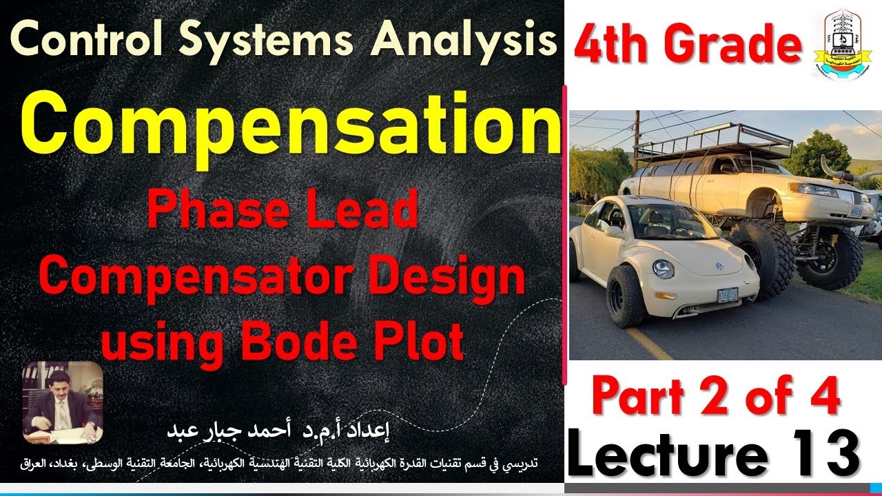 Lecture 13: Phase Lead Compensator Design using Bode Plot (Part 2 of 4) - YouTube
