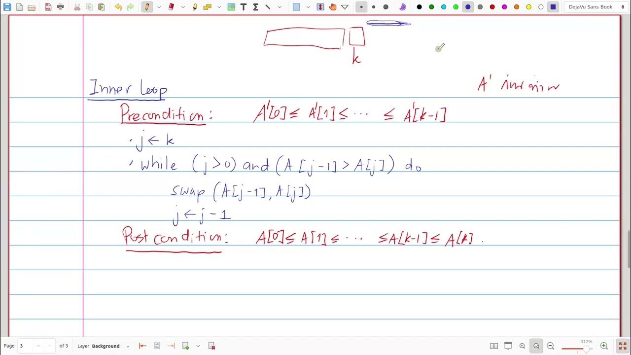 การวิเคราะห์ความถูกต้องของโปรแกรมด้วย loop invariant (ตอนที่ 2): Insertion sort - YouTube