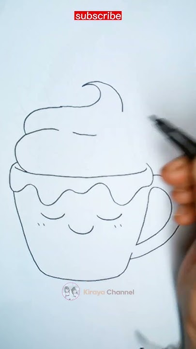how to draw cute pudding cup - YouTube