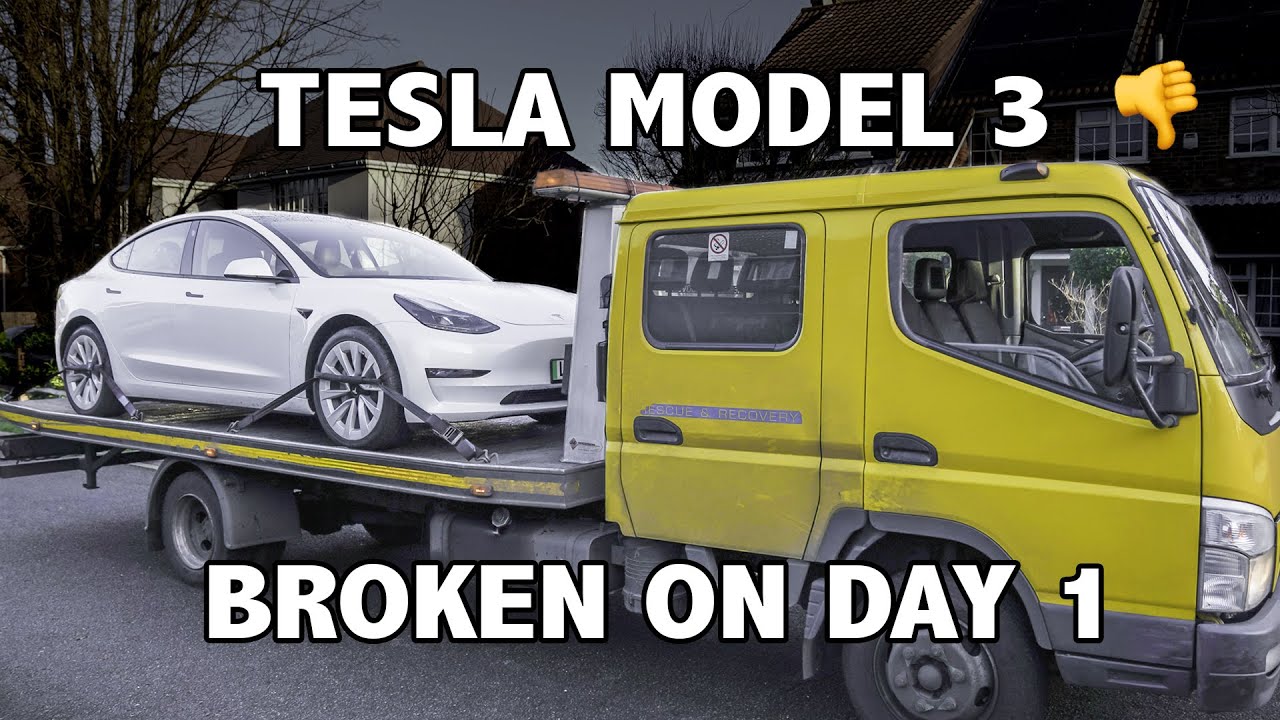 Tesla Model 3 Breaks Down on Day 1 - YouTube