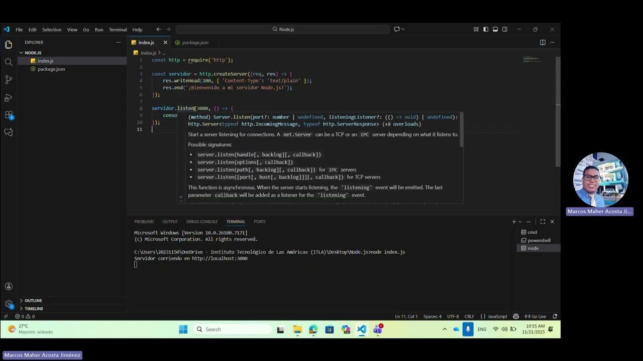 Creando un Servidor Web - Node.js - YouTube