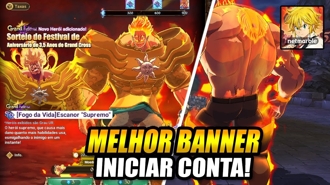 ESCANOR ULTIMATE BANNER MELHORES PERSONAGENS PARA COMEÇAR CONTA! 7Ds ...