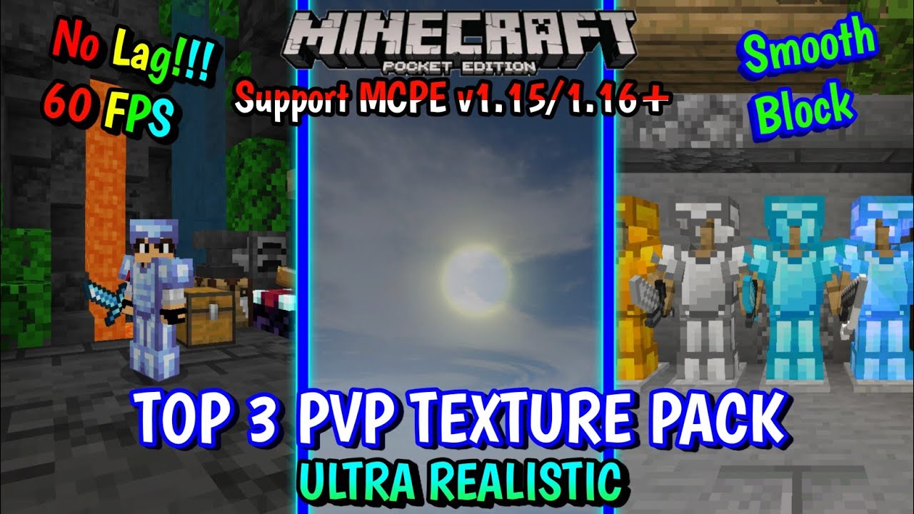 Top 3 MCPE PvP Texture Packs [16×] - Best PvP Texture Pack For ...