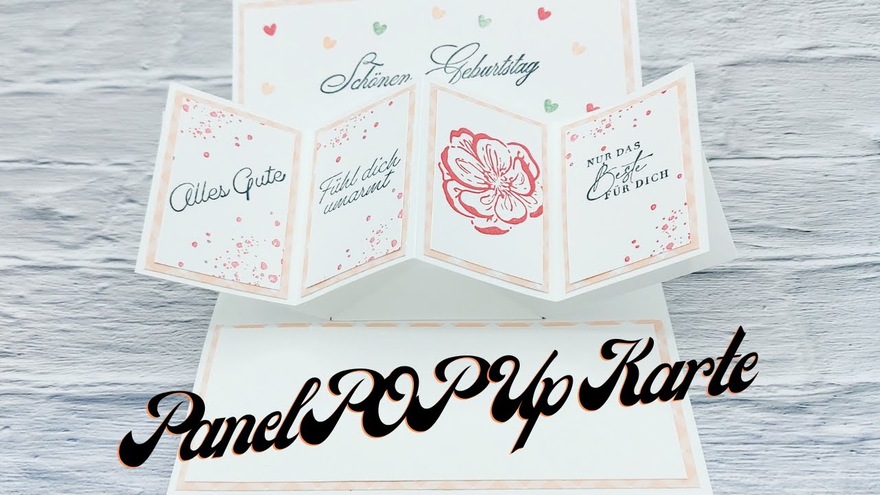 Anleitung eine Pop Up Panel Karte quer Stampin'Up! - YouTube