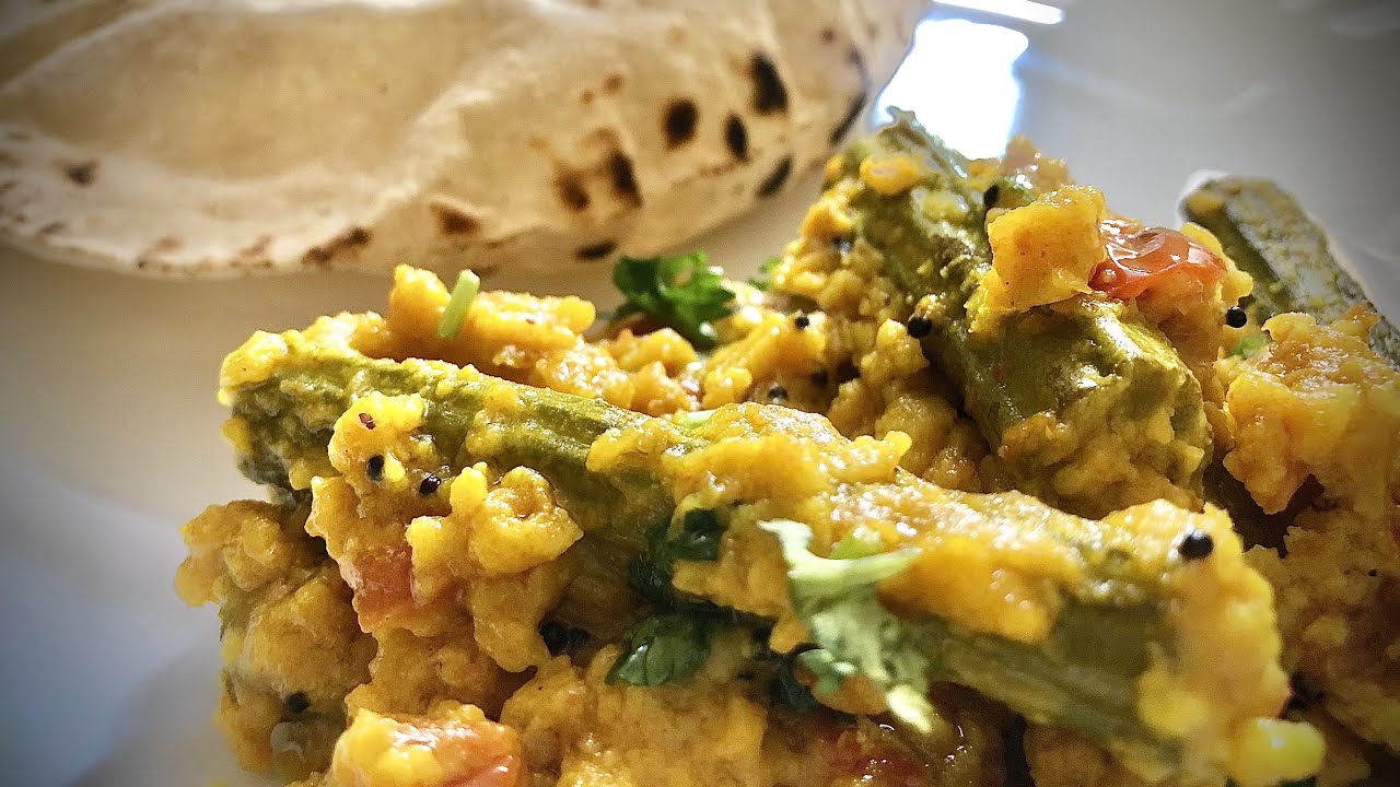 Drumstick Sabji with Besan | Moringa Sabzi | Saragava ni sing nu shaak ...