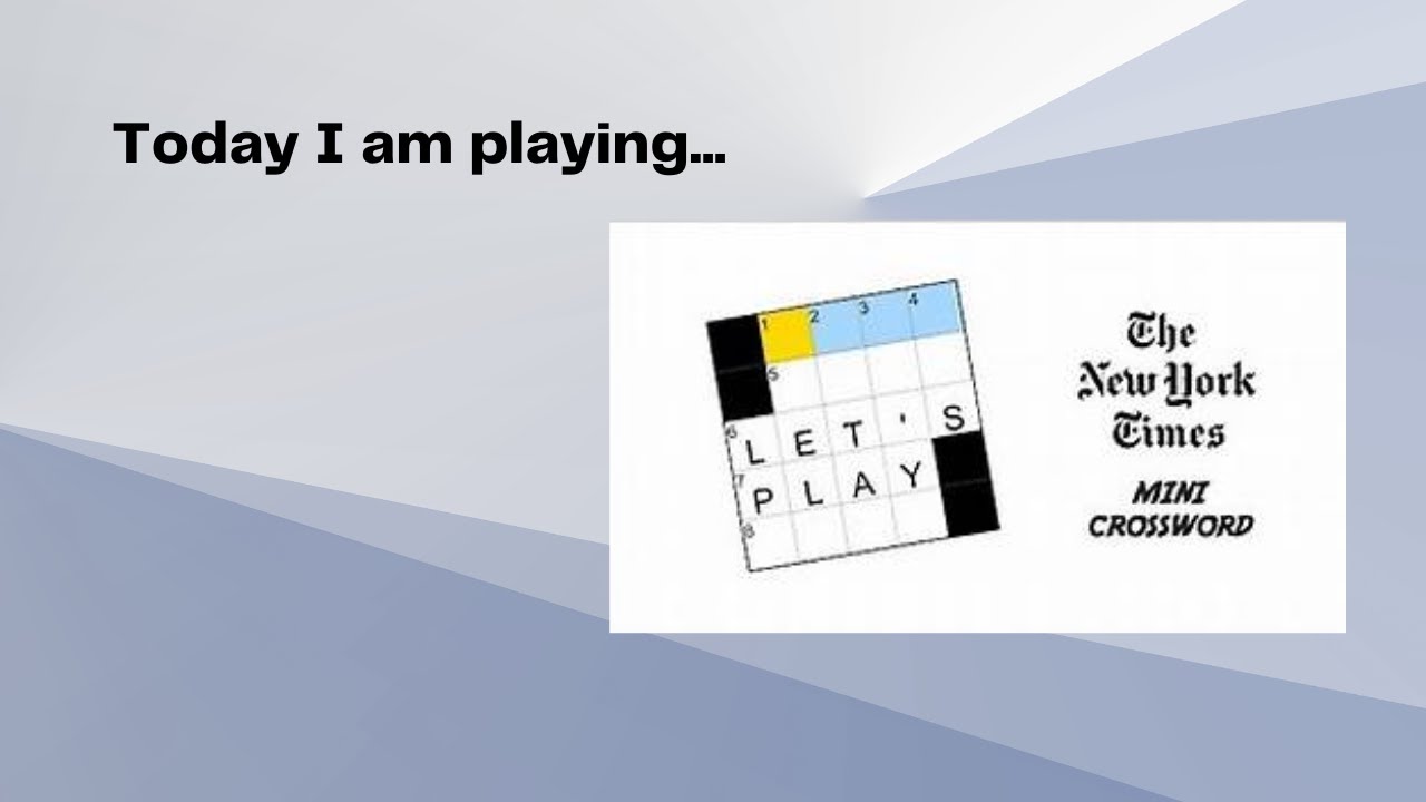 Trying out the NY Times Mini Crossword! - YouTube