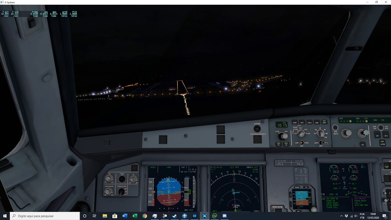 X-Plane 11 - VATSIM Brasil (UNICOM/No ATC) - Toliss A319 - Pouso SBPA ...