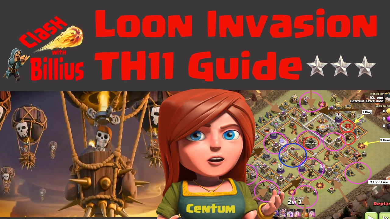 Clash of Clans | LOON INVASION - Townhall 11 3-Star Guide - YouTube