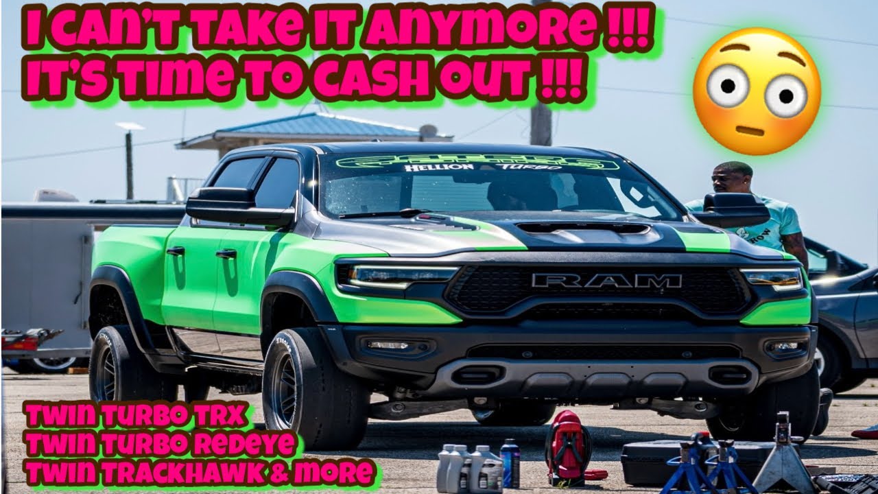 TWIN TURBO HELLCATS, TRACKHAWKS, & RAM TRX GET WILD ON THE RACE TRACK ...