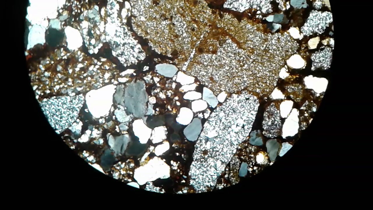 Breccia in thin section - YouTube