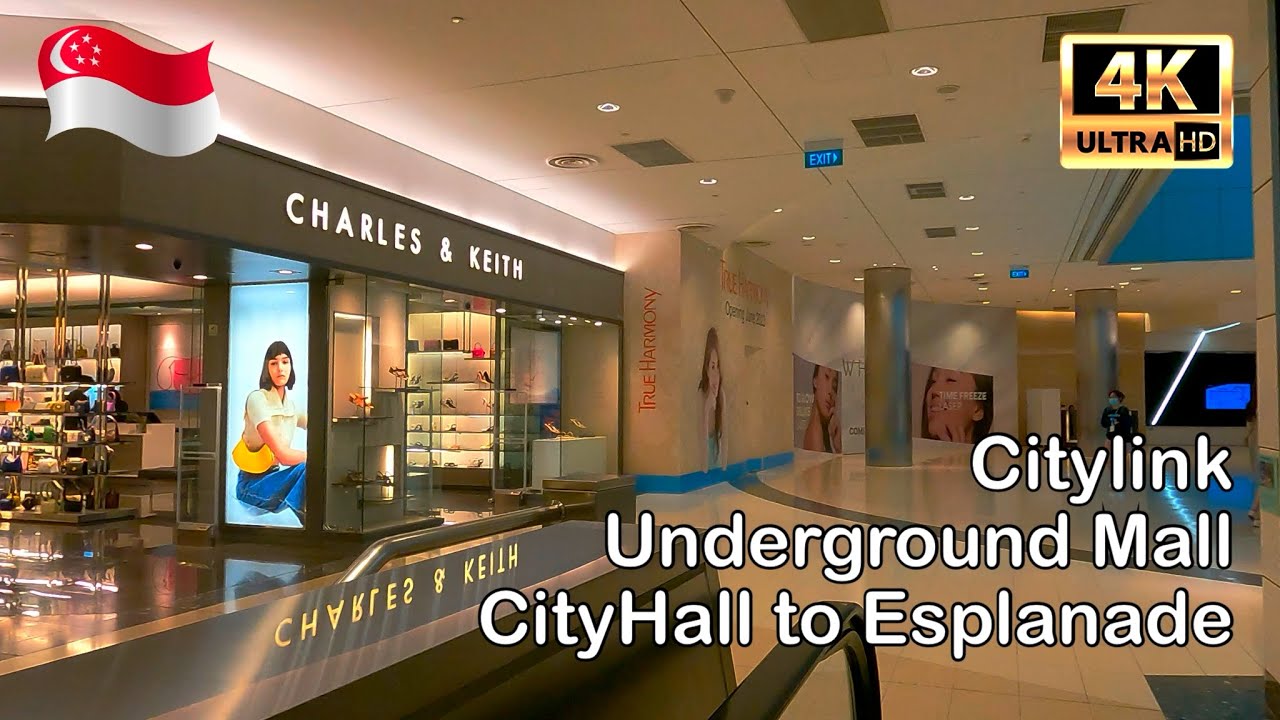 [4K] 🇸🇬 City Hall to Esplanade via Citylink Underground Mall @ShineWalkingTour - YouTube