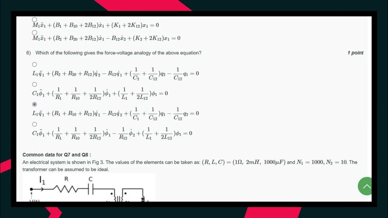 CONTROL ENGINEERING - WEEK 1 ASSIGNMENT SOLUTION - YouTube