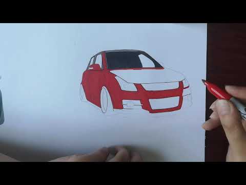 Suzuki Swift Car Drawing Process (Part 2) - AEM Design - YouTube