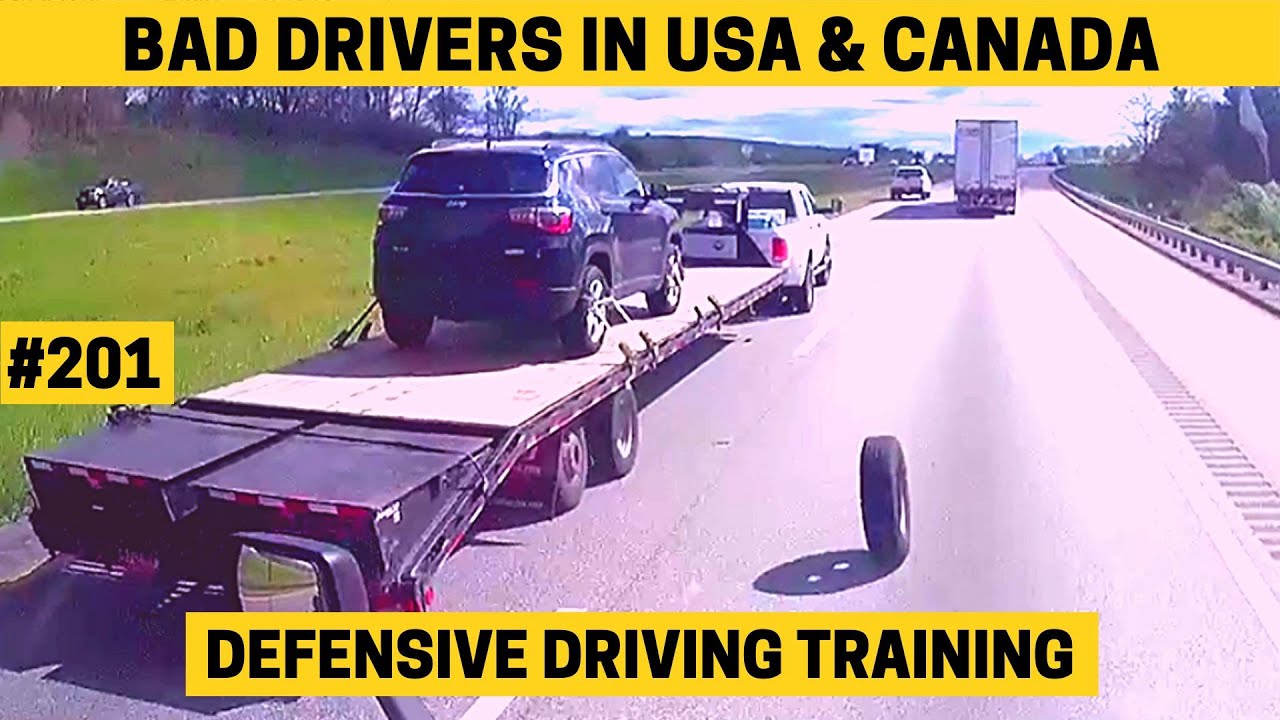 Defensive Driving Training #201 | Bad Drivers & Driving Fails in USA ...