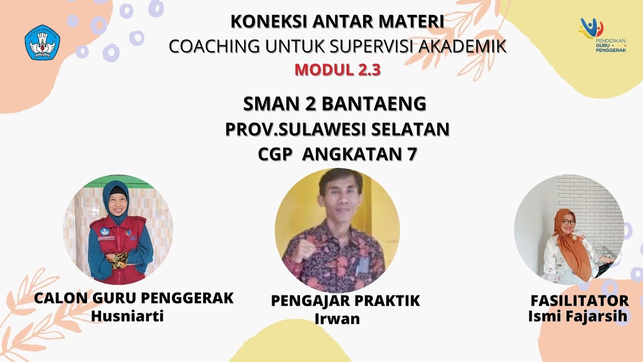 KONEKSI ANTAR MATERI COACHING UNTUK SUPERVISI AKADEMIK MODUL 2 3 - YouTube