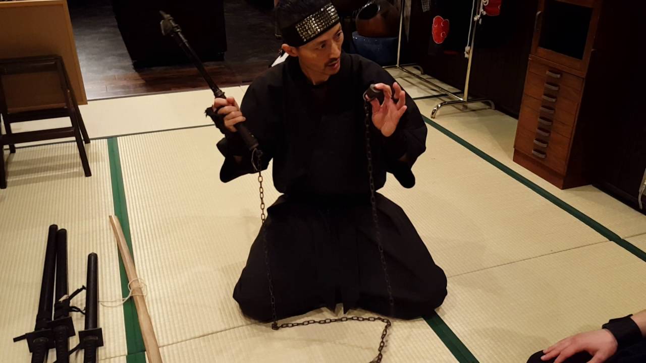 Antique kusarigama Ninja sickle and chain weapon - YouTube