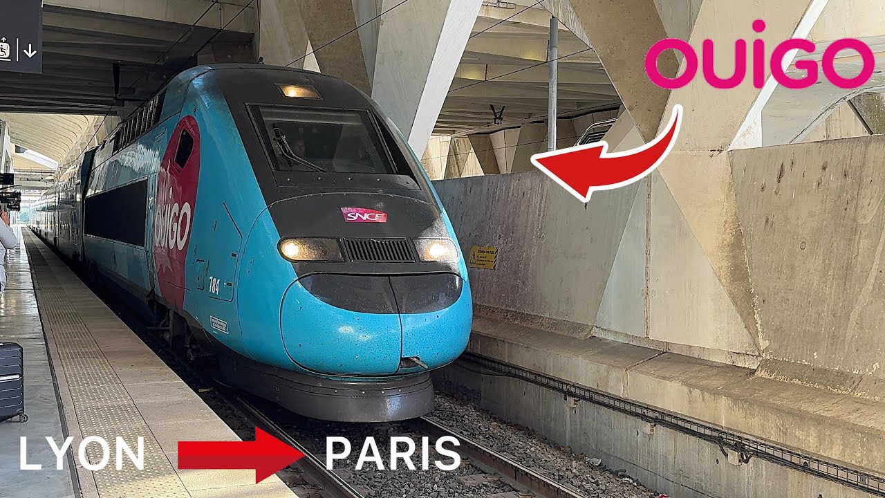 🇫🇷 Riding the France’s Fastest Train | OUIGO from Lyon to Paris | 4K 60 ...