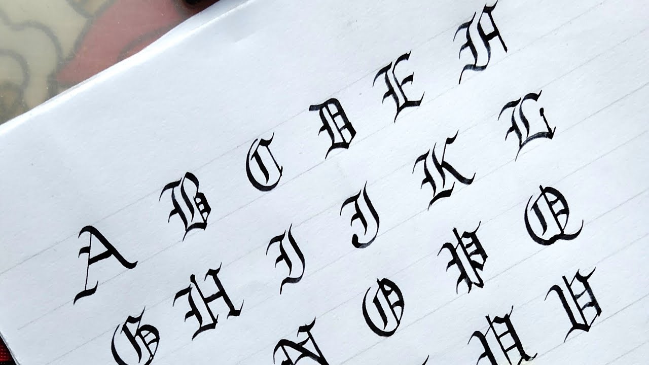 Old English Calligraphy Numbers 160+ Old English Calligraphy Letters