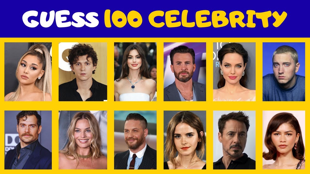 Guess the Celebrity in 3 Seconds | 100 Most Famous People in 2024 - YouTube