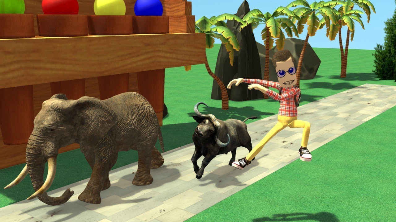 The buffalo is jealous of the elephant and wants to get rid of the ...