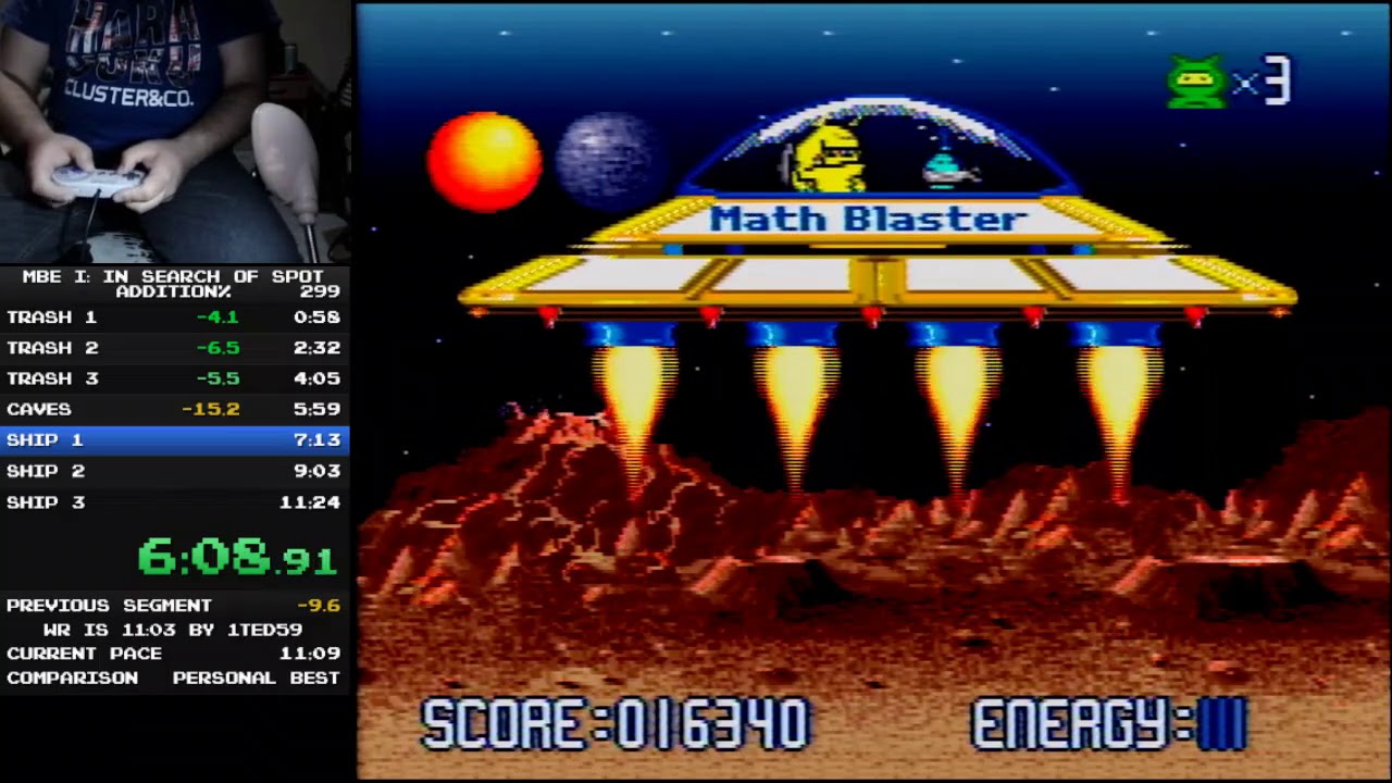 Math Blaster SNES addition% NO RNG MANIP 11:03.49 (Former World Record ...