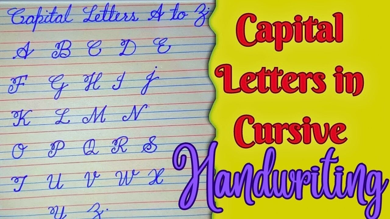 Practice Capital Letters in Cursive Handwriting #english #writing # ...