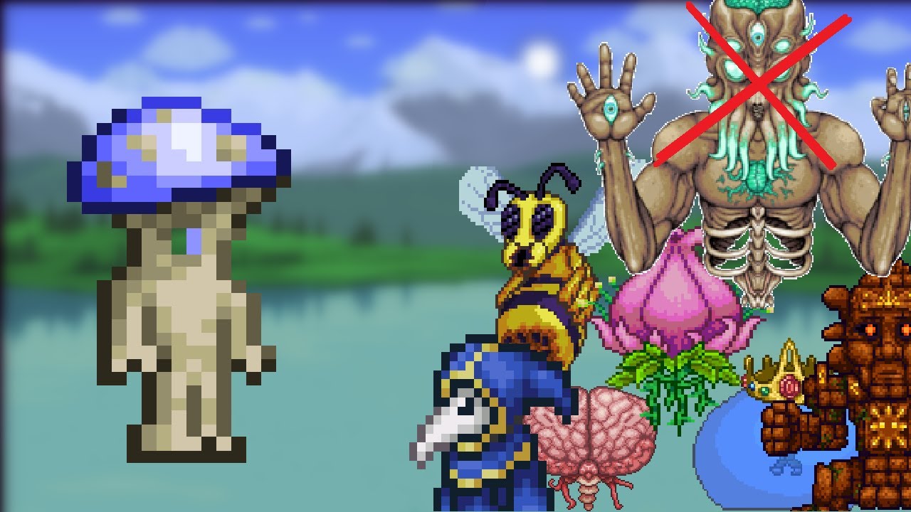 Terraria Truffle NPC Army vs Vanilla Bosses - YouTube