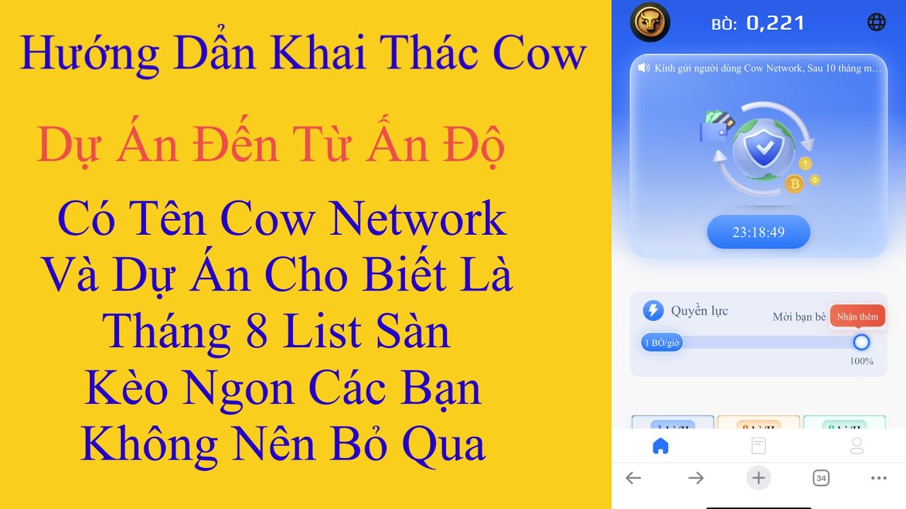 Hướng Dẩn Khai Thác Cow Của Dự Án Cow Network | Dự Án Đến Từ Ấn Độ ...