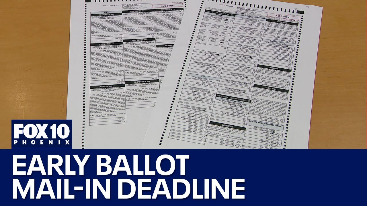 Oct. 29 is last day to mail back your early ballot l 2024 Election ...