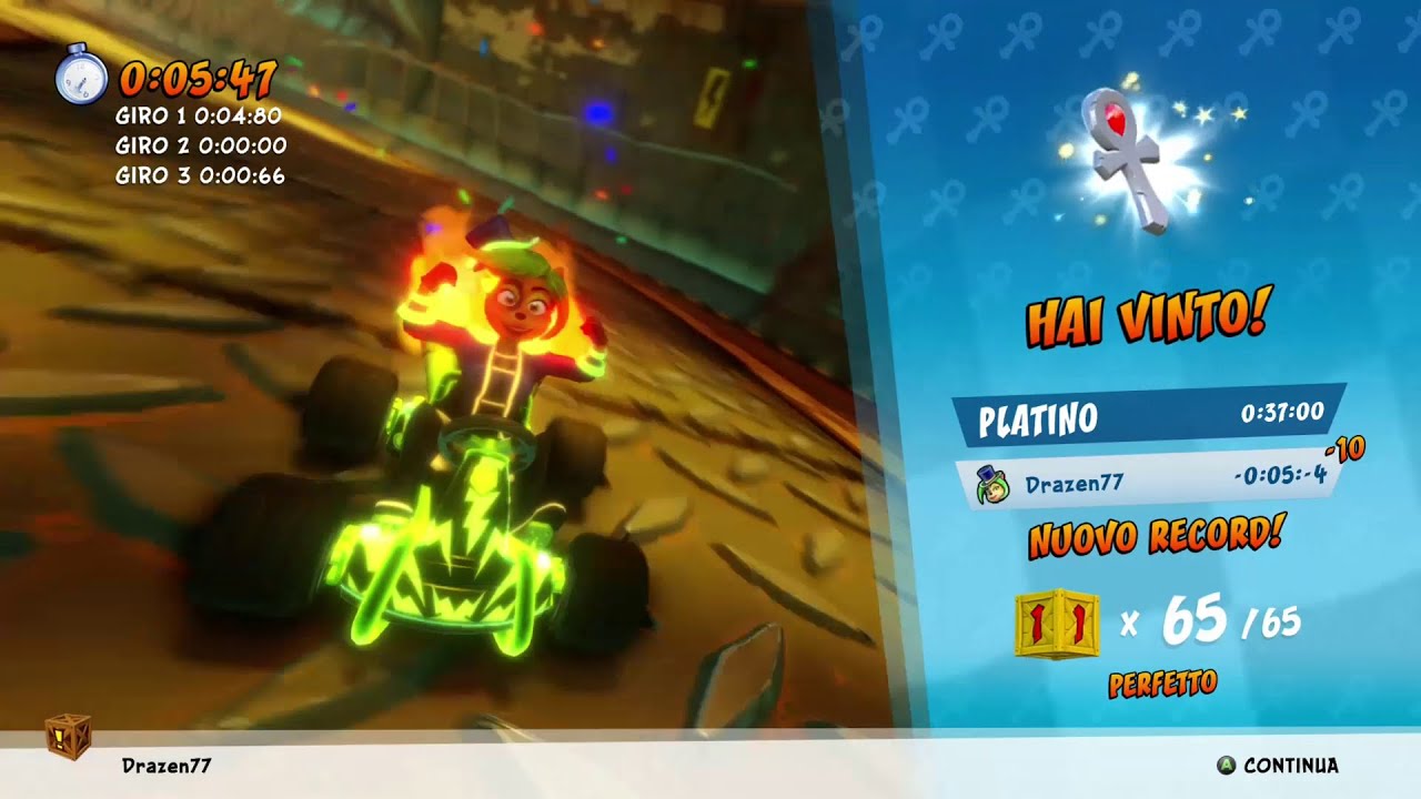 CTR NF - Sewer Speedway - Platinum Relic - -00:04:53 - Crash™ Team ...